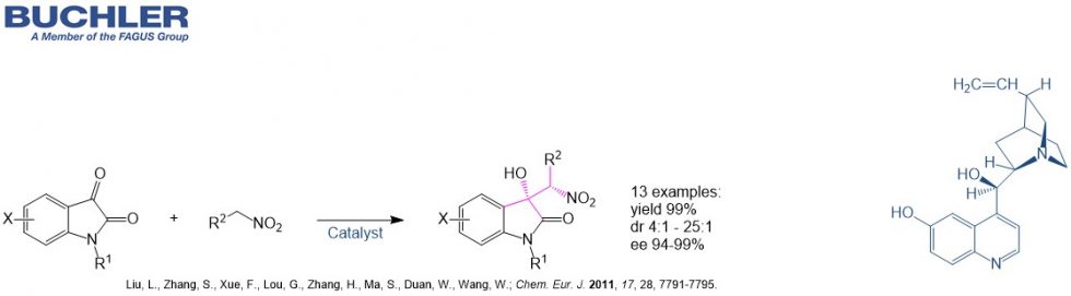 Henry reaction (Nitroaldol), isatins, nitroalkanes, substituted 3 ...